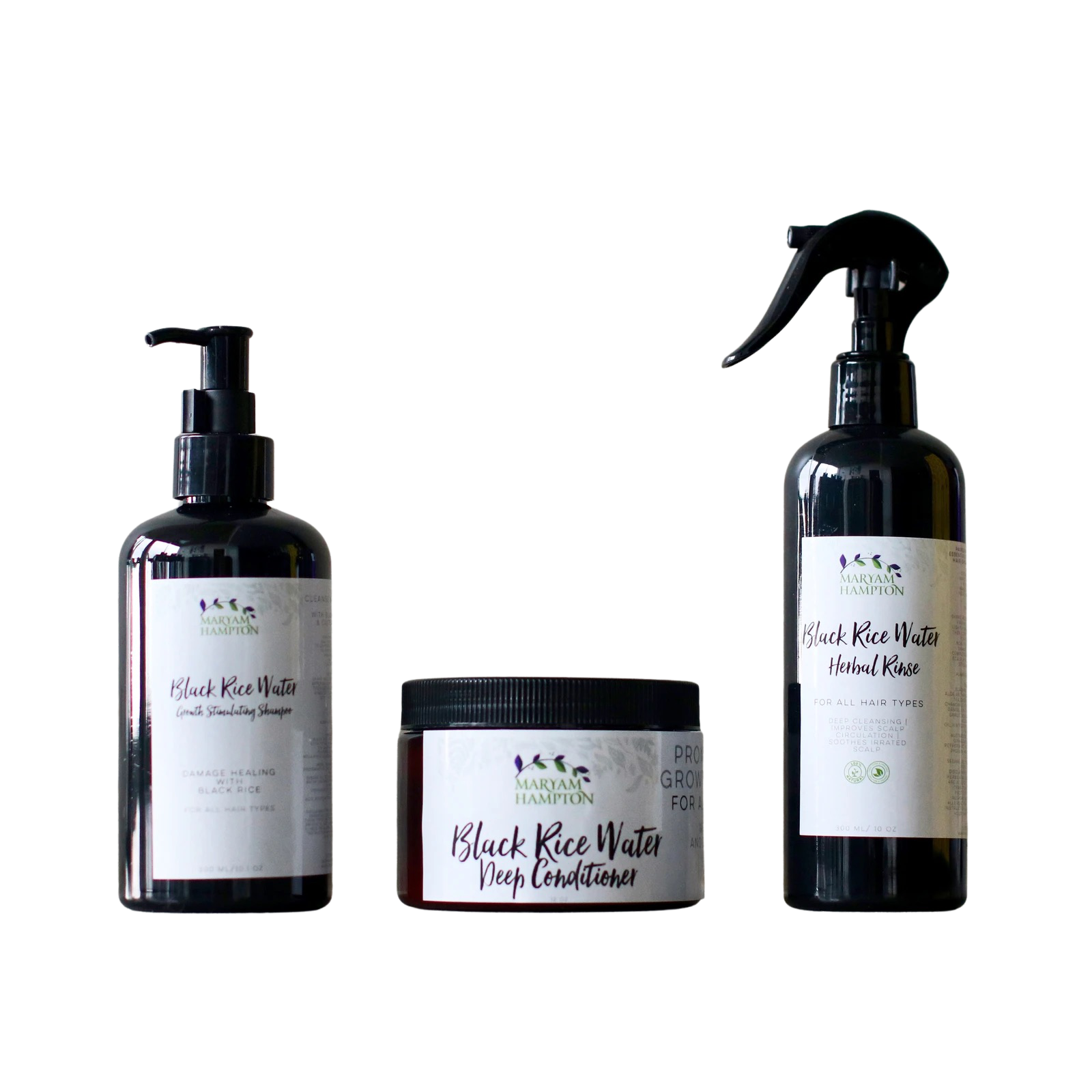 Black Rice Water Bundle – Maryam Hampton Hair Care